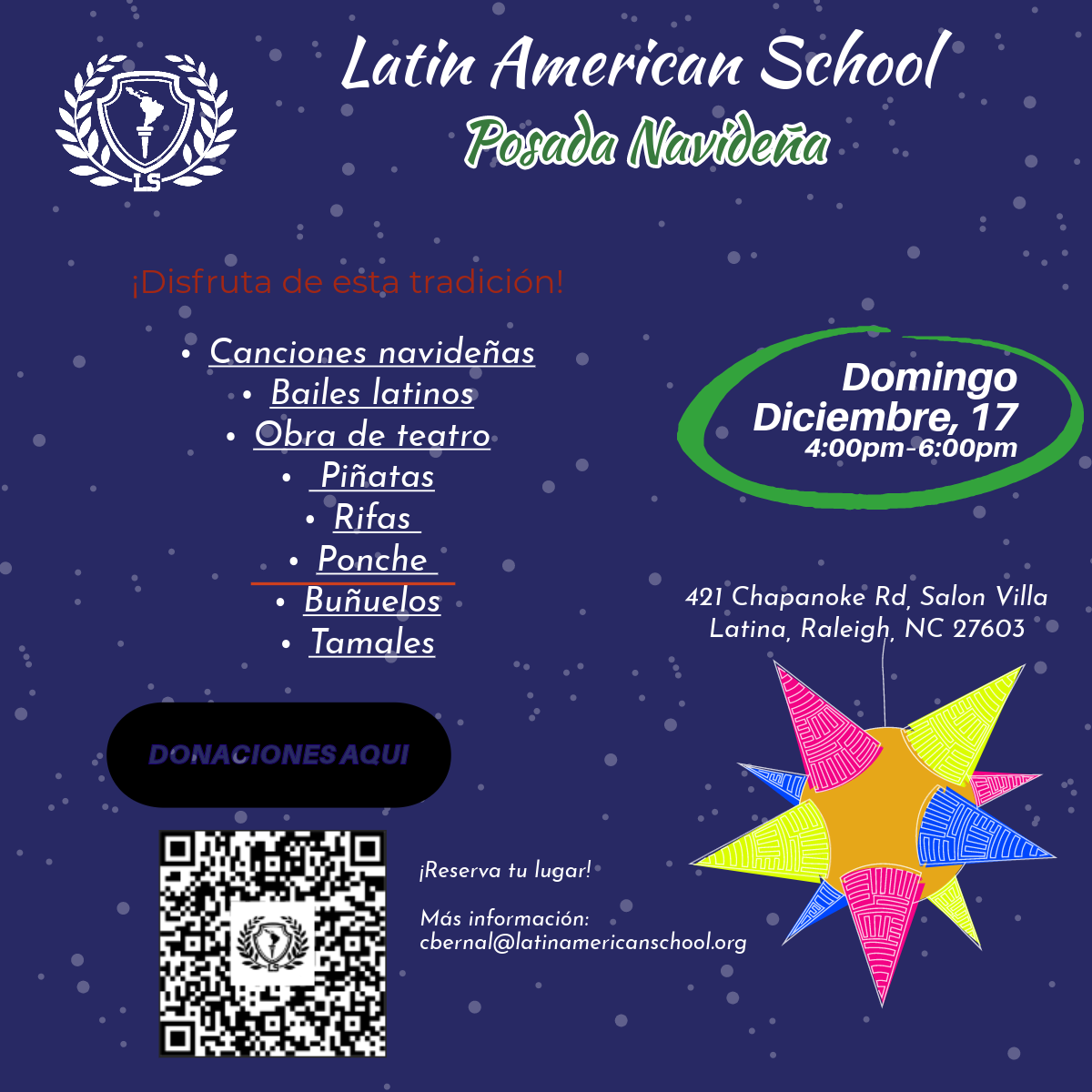 Posada Navideña Latin American School • REVISTA LATINA